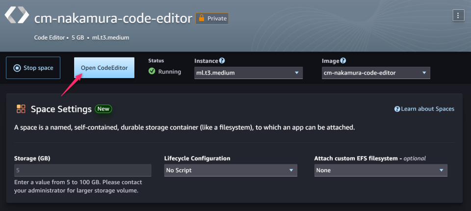 SageMaker StudioのCode Editor Spaceをカスタムイメージで起動する方法 | DevelopersIO