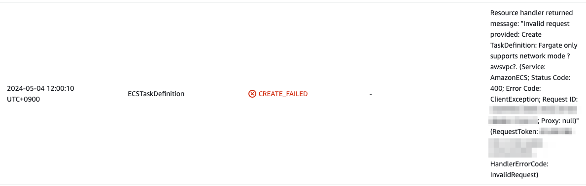 Amazon ECS on AWS Fargate 생성 시 unvalid request provided: Create TaskDefinition: Fargate only ...
