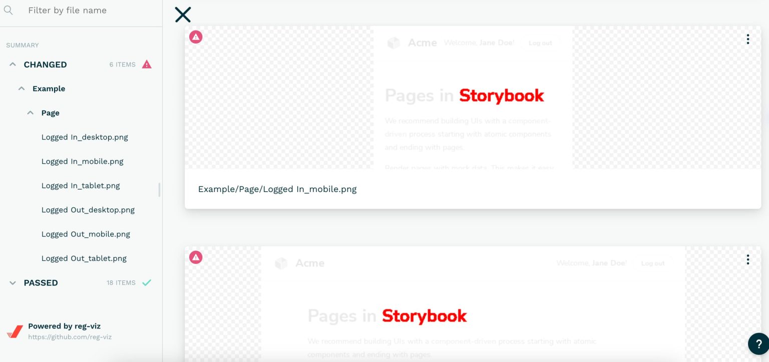 【Storybook】 Storycap と reg-suit を使って VRT（Visual Regression Testing）をやって ...