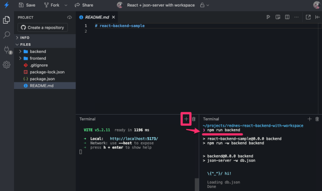 StackBlitzでReactとJSON Serverを動かしてフロントエンドでAPIからデータを取得するサンプルをブラウザで全部動かす | DevelopersIO