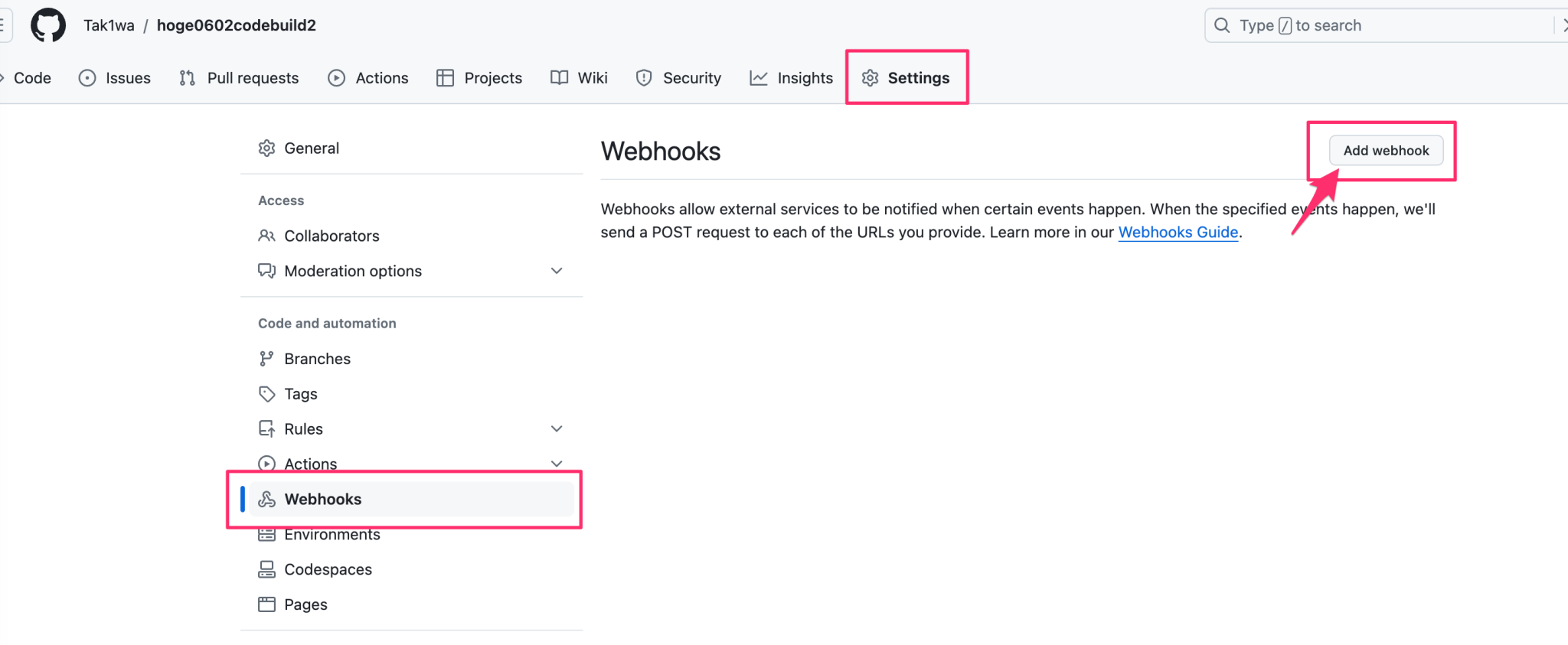 [アップデート] AWS CodeBuild + GitHub Webhook 連携でウェブフックの手動構成オプションを使ってみた | DevelopersIO