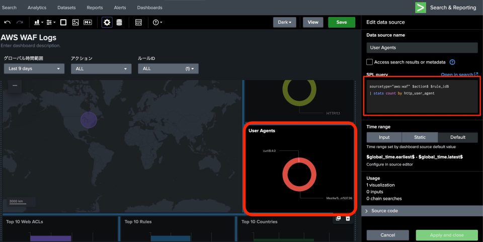 AWS WAF のログを Splunk に取り込んで分析してみる | DevelopersIO