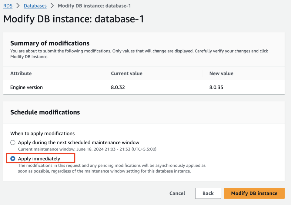 RDS DB Instance minor version upgrade | DevelopersIO
