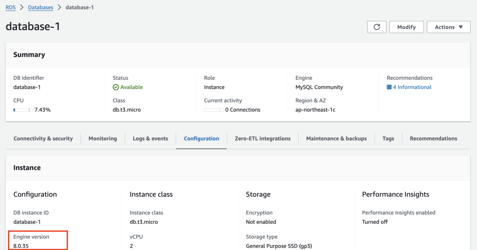 RDS DB Instance minor version upgrade | DevelopersIO