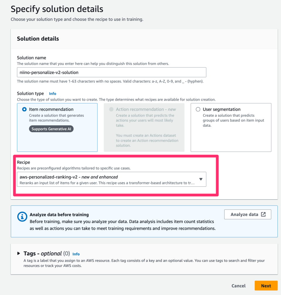 [アップデート]Amazon Personalizeで新たなレシピUser-Personalization-v2とPersonalized ...
